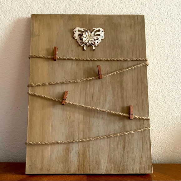 Art | Vintage Style Wooden Clip Message Board | Poshmark
